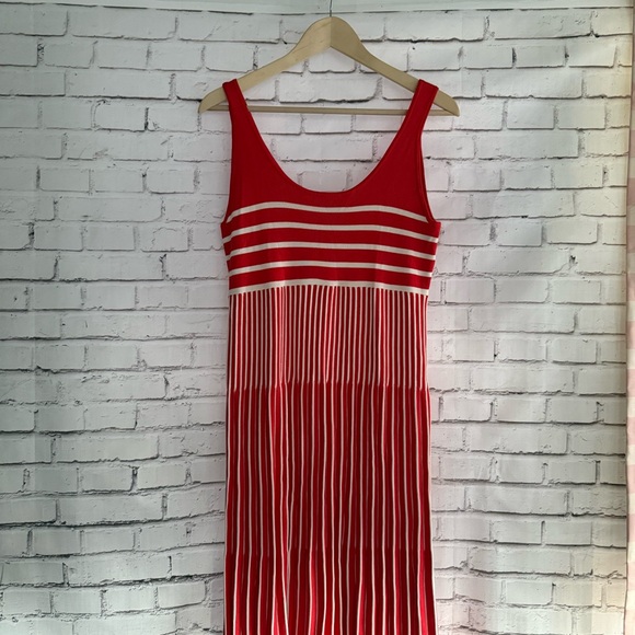 a new day | Dresses | A New Day Red And White Striped Midi Dress | Poshmark
